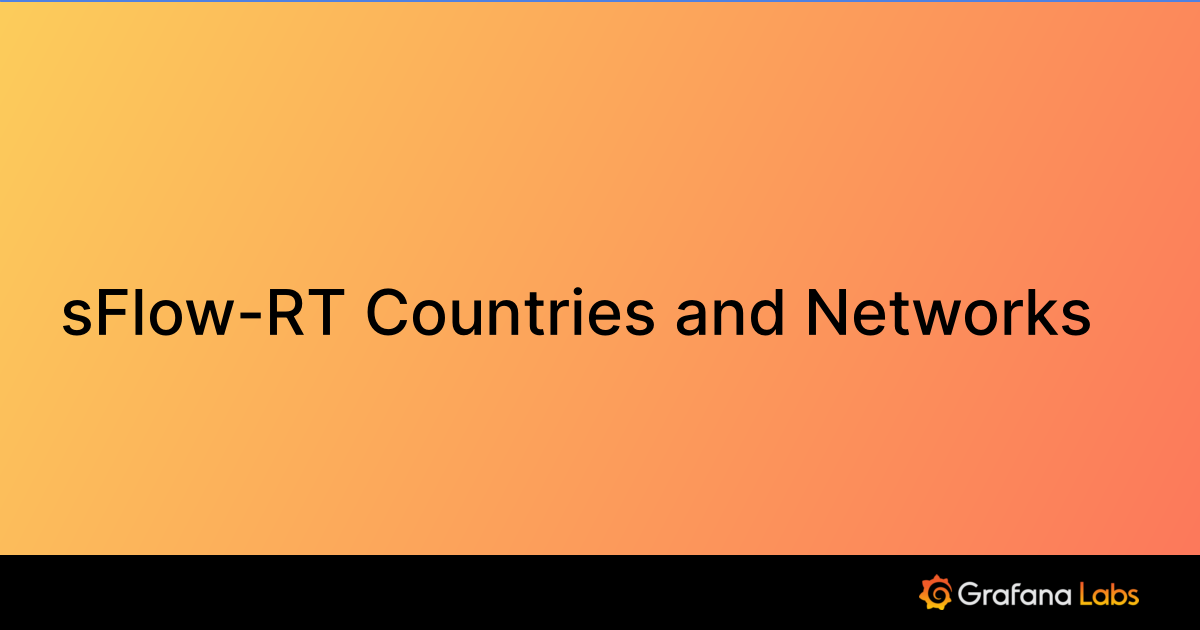 sFlow-RT Countries and Networks | Grafana Labs